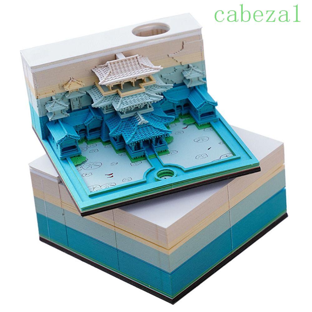 CABEZA 3D Carving Sticky Notes, Message Paper Temple Castle Universe ...