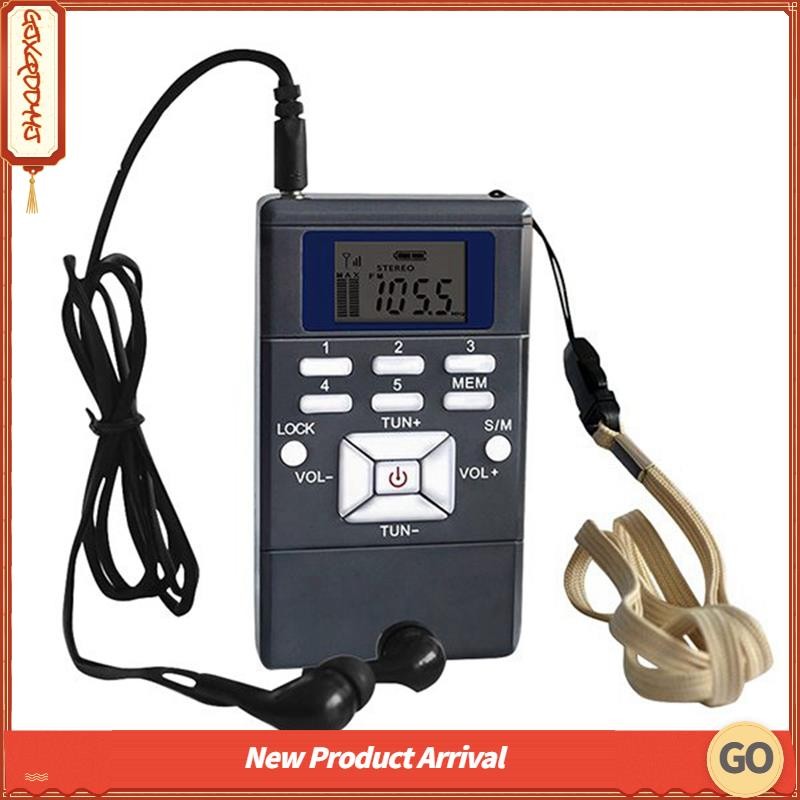Digital Fm Radio Mini Speaker Portable Receiver Display Single Band ...