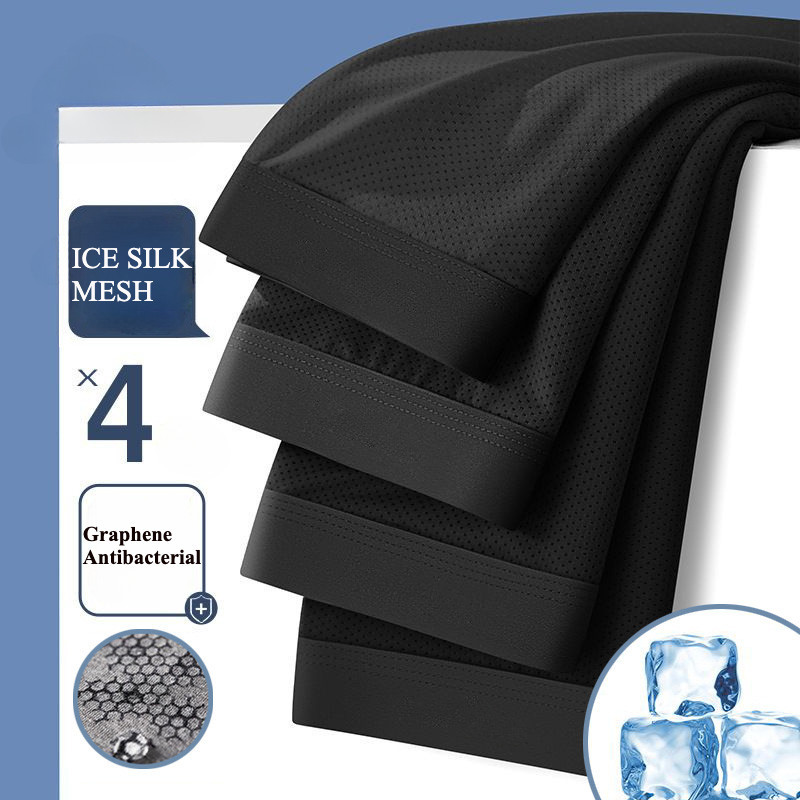 GOOD MiiOW Breathable Mesh Men Underwear Ice Silk Boxer Shorts for Men ...