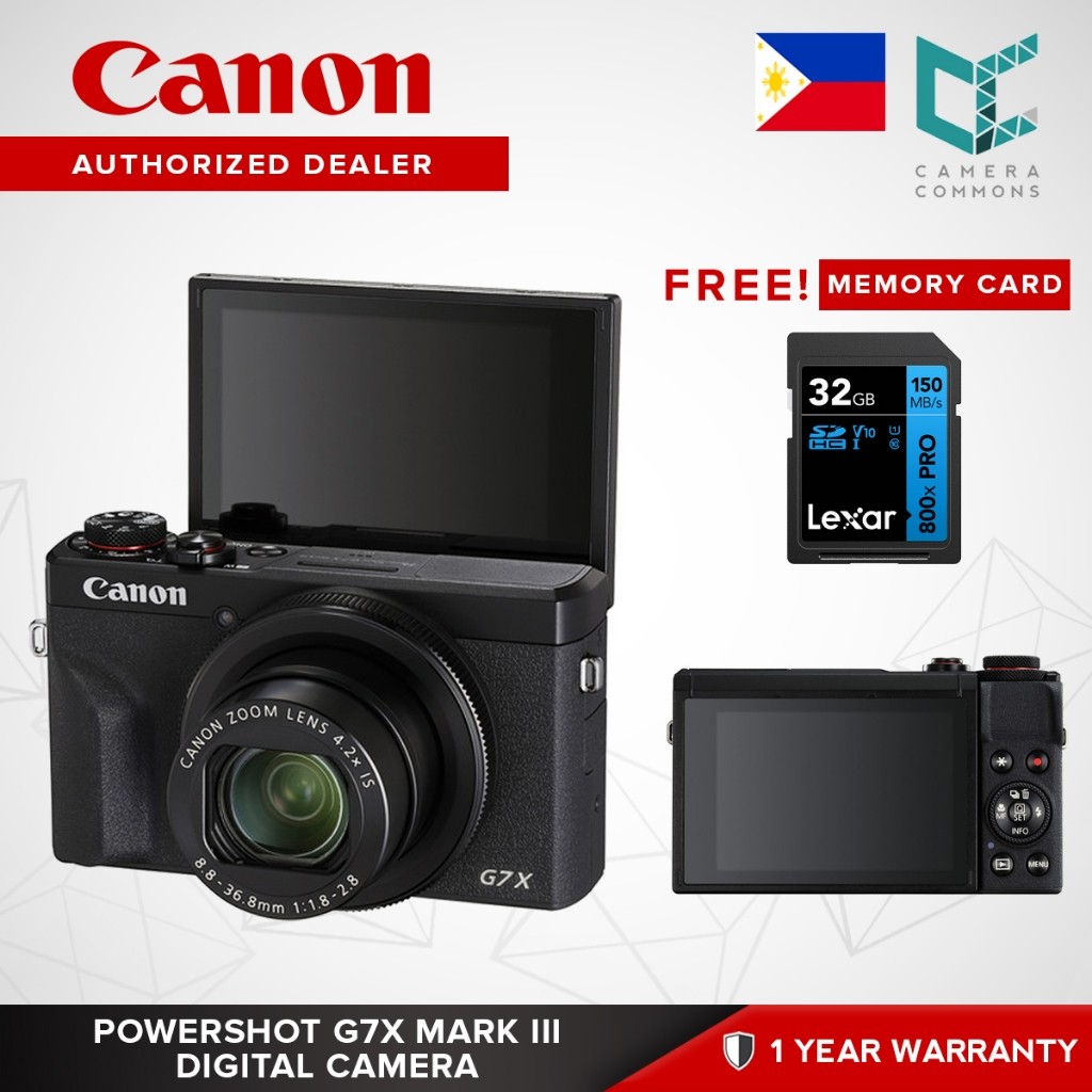 Canon PowerShot G7 X Mark III Digital Camera Black Silver Point and Shoot G7X | Shopee Philippines