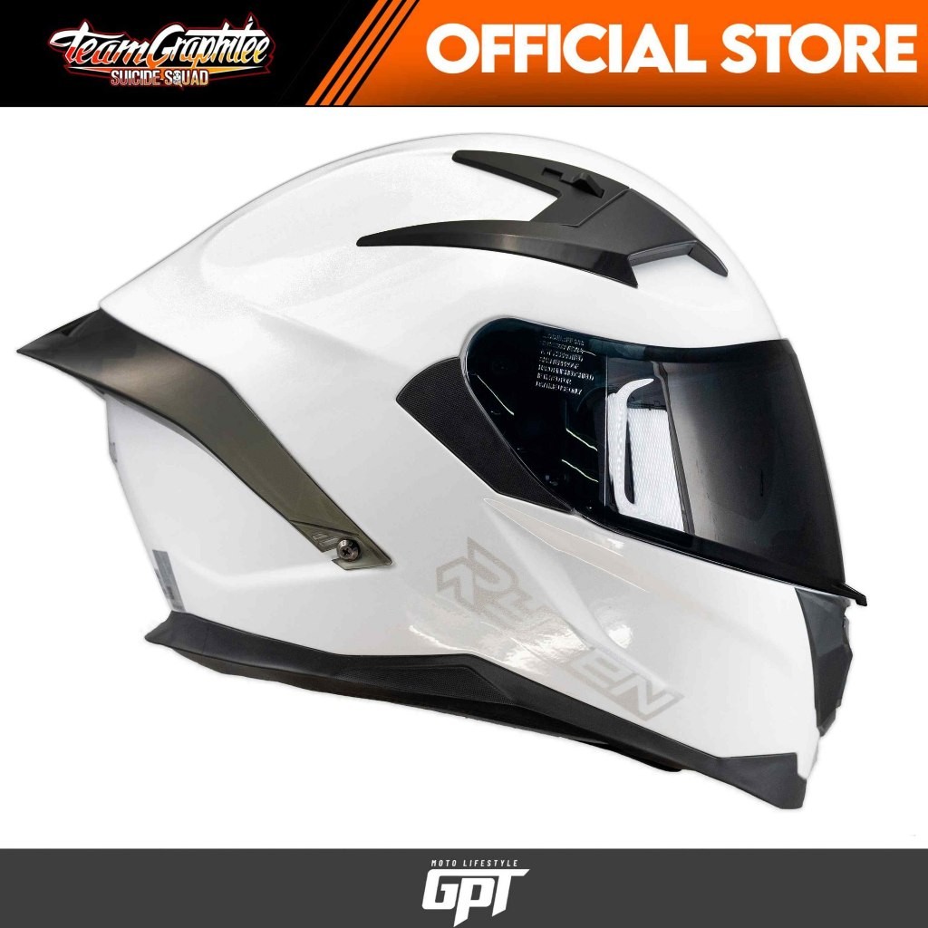 RYZEN HELMET ZX700 XV MONO COLOR SMOKE LENS (Dual Visor) w/ free clear ...