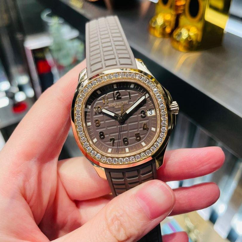 Patek Philippe PP Philippe AQUANAUT Rose Gold Diamond Mechanical Female ...
