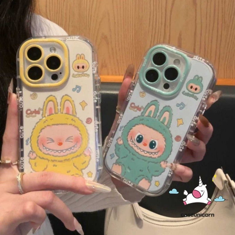 Trendy Brand Cute Labubu Cartoon Couple Doodle Happy Labubu Case ...