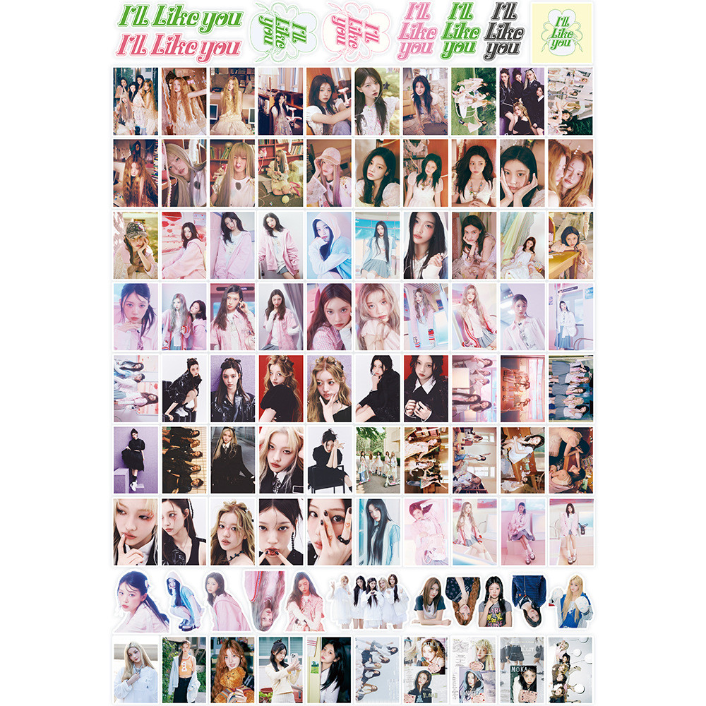 96-101pcs/set ILLIT I'LL LIKE YOU SUPER REAL ME Photo Stickers YUNAH ...