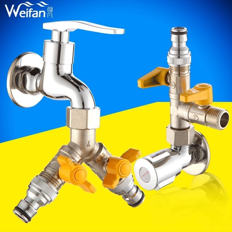 1/2 Way Copper Valve Switch Flexible Connector Three-Way Water Pipe ...