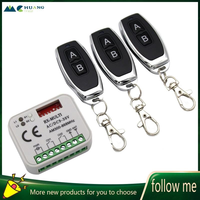 【chuangtfx02】Garage Gate Remote Receiver AC/DC 9-30V Receiver Multi ...