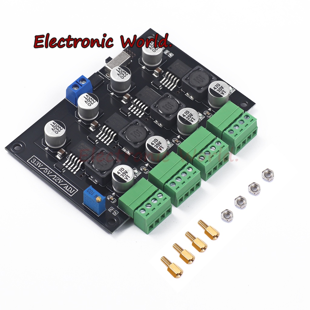 LM2596 Multi Channel Switching Power Supply 3.3V/5V/12V/ADJ Adjustable Voltage Output Power ...