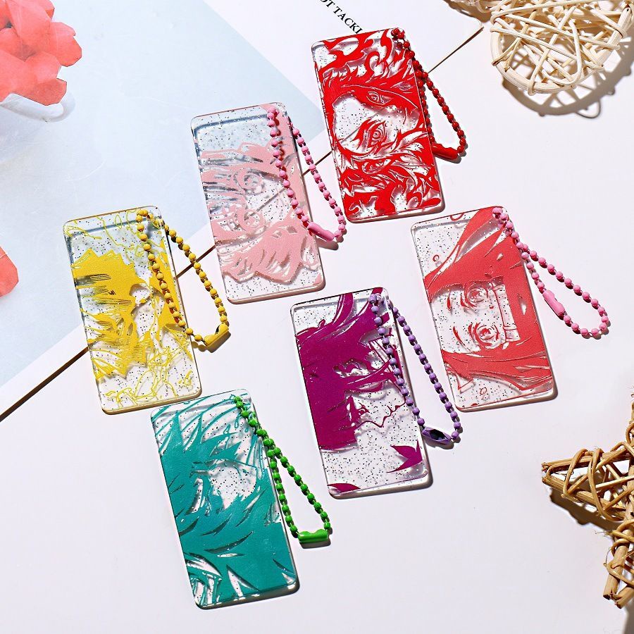 Demon Slayer Transparent Holographic Star Keychain Featuring characters ...