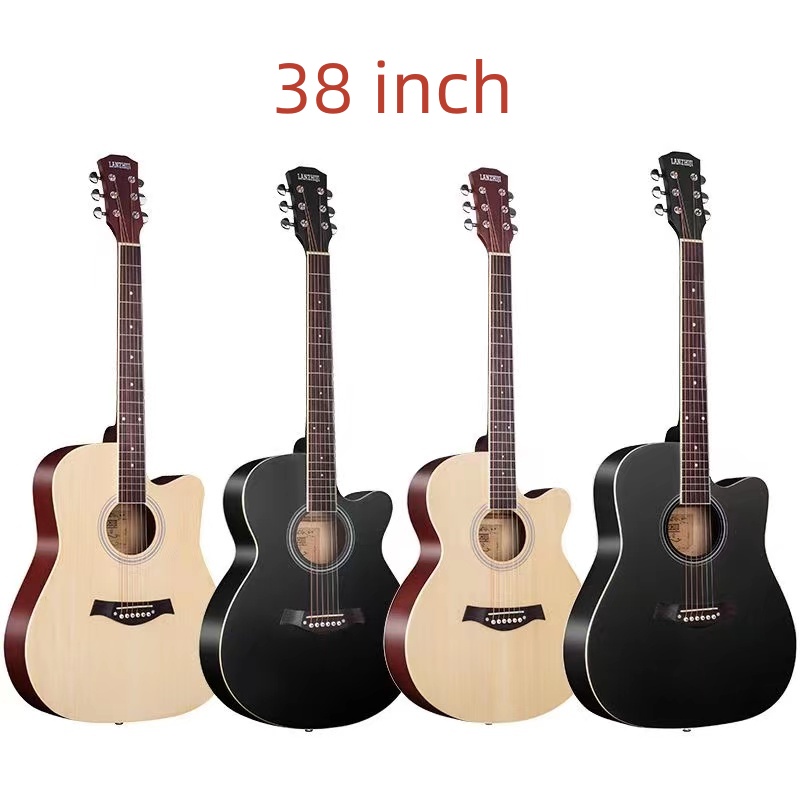 Guitar 38 Inch Basswood Plasdtic Acoustic Guitars for Kids Novice ...