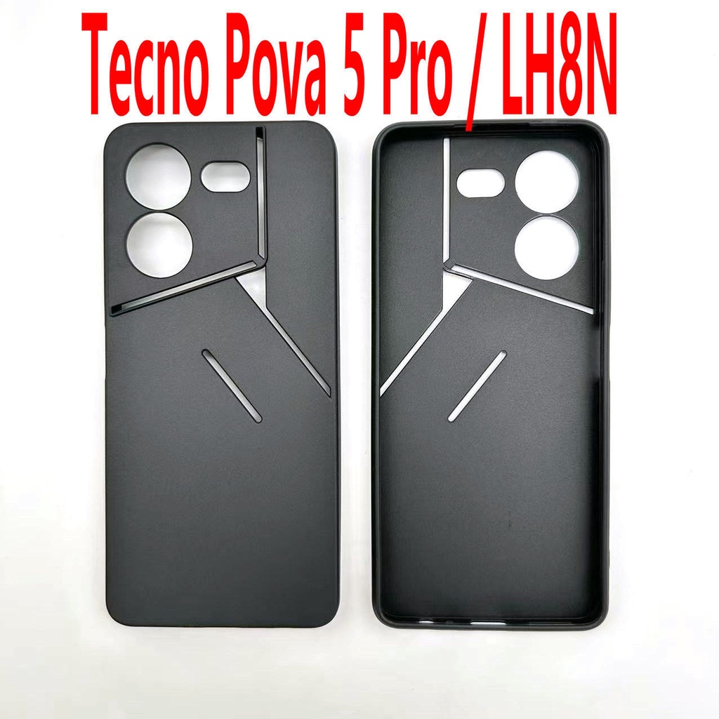 Tecno Pova 5 Pro 5G / LH8N Case Black Clear Soft TPU Silicone Full ...