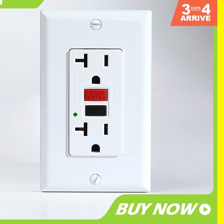 MOMO 2-Gang GFCI Duplex Safety Outlet 20A 250v Universal Outlet With ...