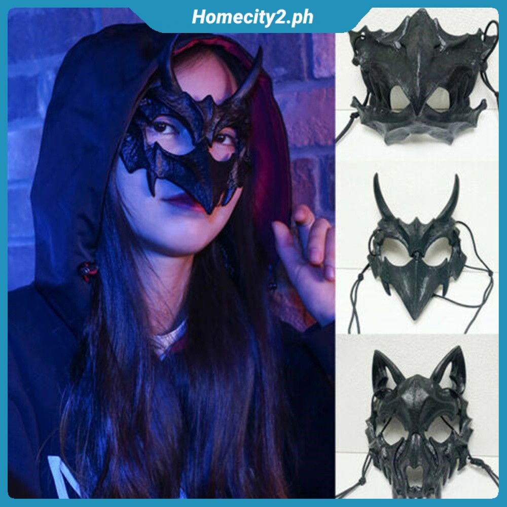 [Ready] Halloween Mask Monsters Animals Fantasy Half Face Mask Props ...