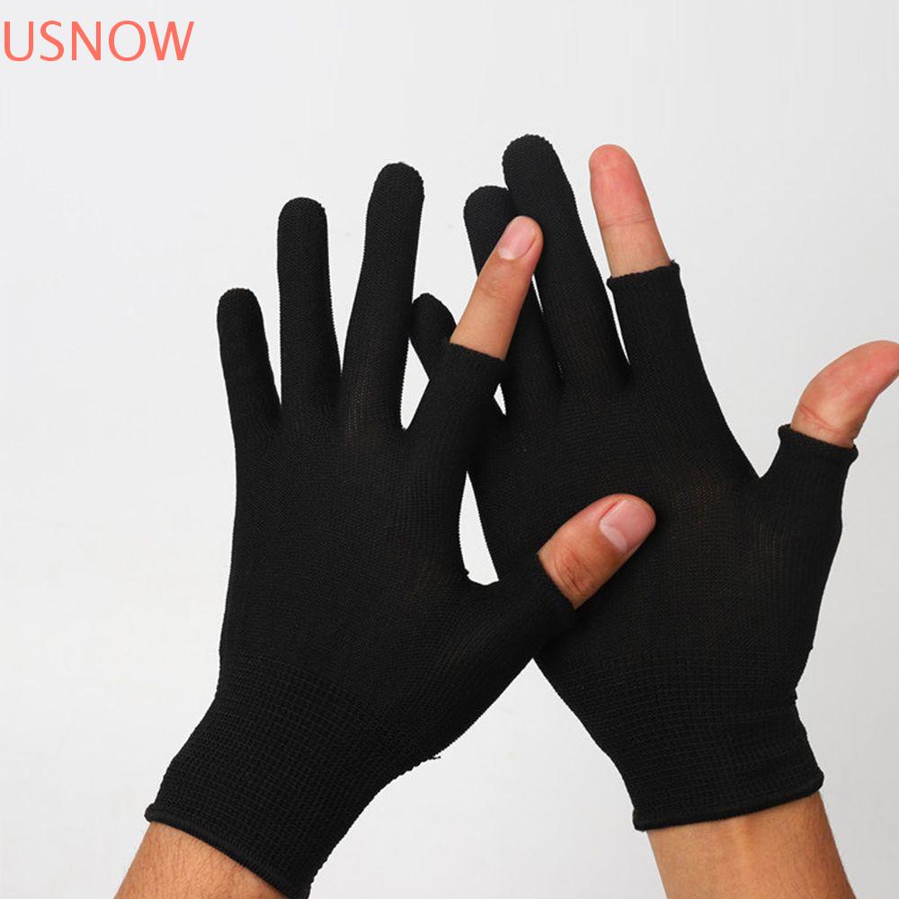 USNOW Men Nylon Gloves Driving Sport Summer Fingerless Solid Color Sun ...