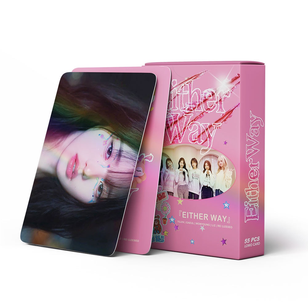 50-55pcs IVE Hologram Laser Lomo Cards THE 1ST EP MINE Either Way ...
