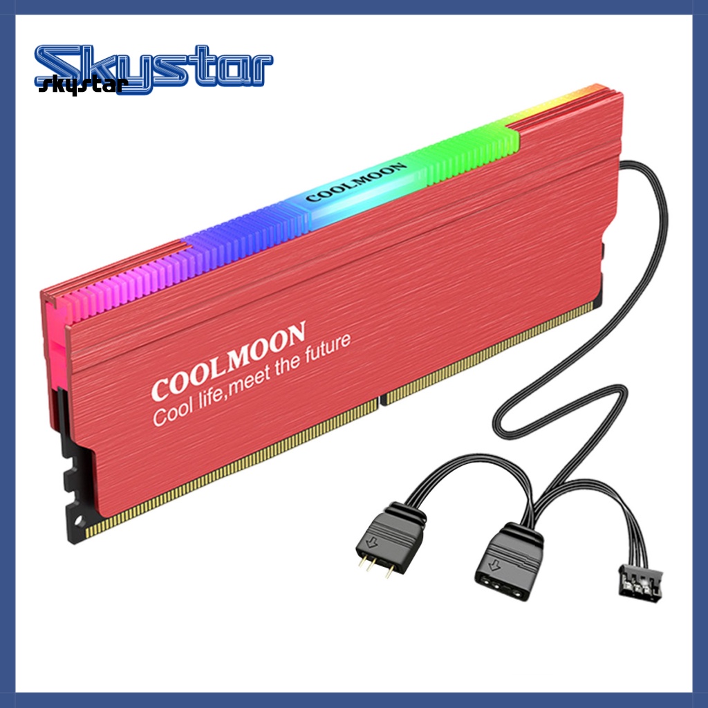 skystar 4pin Memory Cooler Computer Ram Heatsink Coolmoon Ram Heatsink Efficient 5v 3pin Argb ...