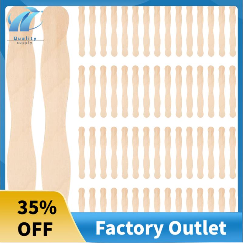 Superb 8Inch Fan Handles or Wooden Spatula or Paint Mixing Pack 100 ...