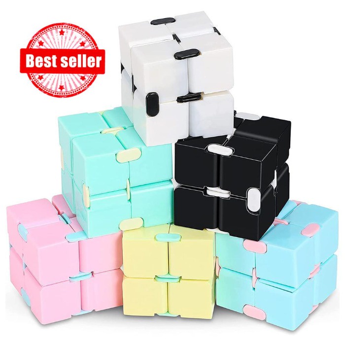 New Magic Fidget Cube Infinite Cubes Sensory Stress Spinner Toy Macaron ...