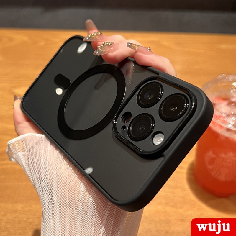 WUJU Luxury Clear Magnetic Wireless Charge Phone Case Compatible For ...