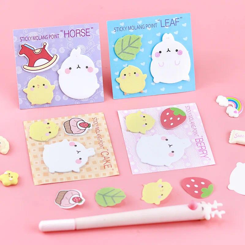 Cartoon rabbit combination Creative Sticky Notes Memo Pad Paper Sticker ...