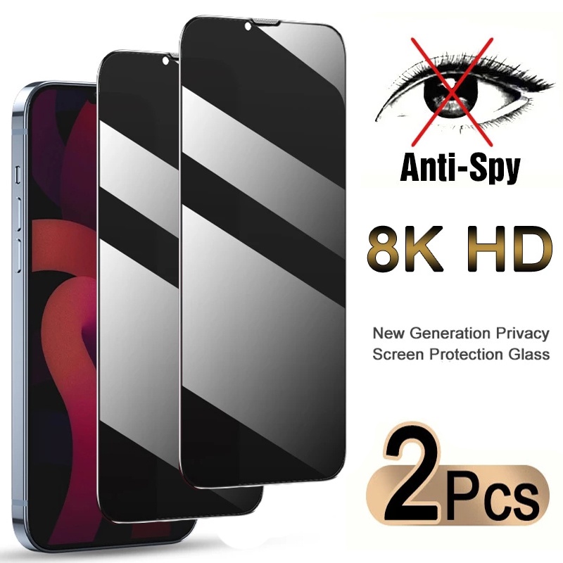 1 2pcs Anti Spy Tempered Glass Xiaomi Redmi 12c 12c 10c 10 9 9a 9c 9i