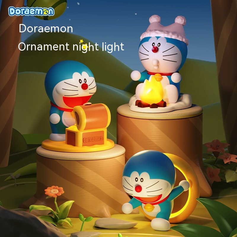 Doraemon Creative Big Doll USB Night Light Desktop Atmosphere Ornaments 2024 Chinese New Year ...