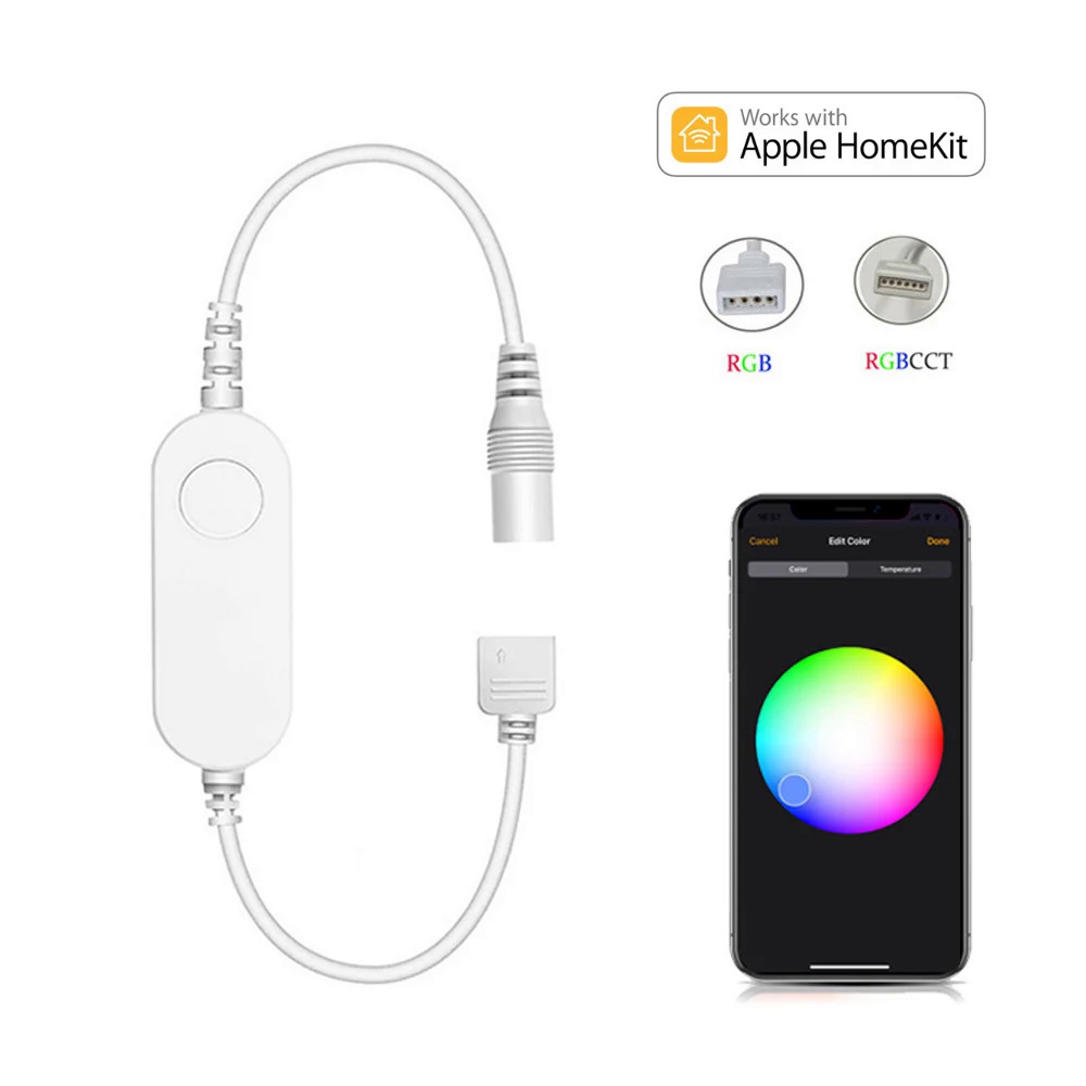 Mini Homekit WiFi Smart LED Controller DC 5V 12V 24V Dimmer Siri Voice ...