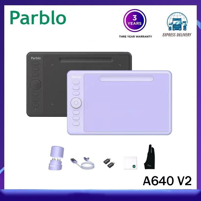 Parblo Intangbo S/M 7x4 Inches Digital Graphic Tablet for Drawing OSU ...