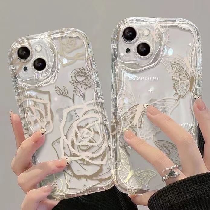 Cute Rabbit Flower Floral Case For Realme 12 Pro Plus Pro+ 5G Cover Curly Wave Soft Silicone ...