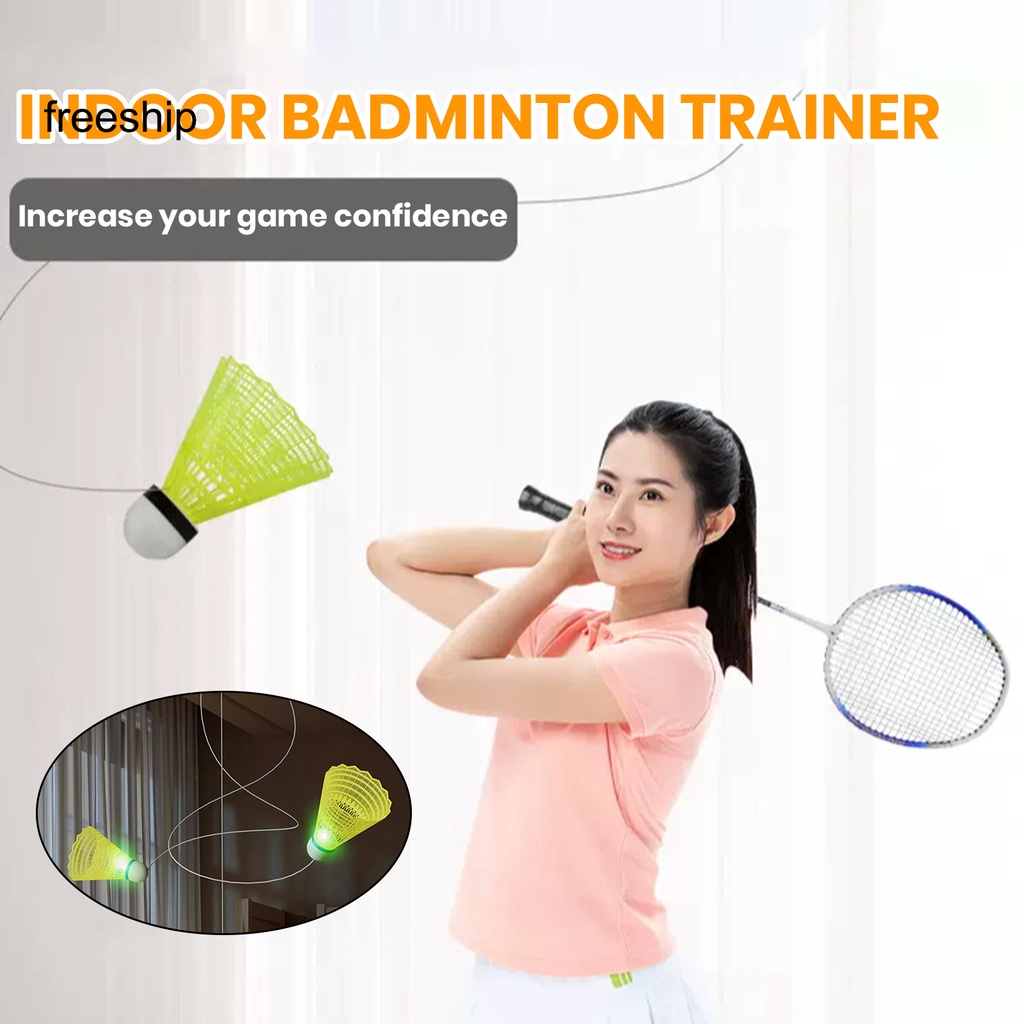FON-1 Set Solo Badminton Trainer Ceiling Mount Indoor Kids Adults ...