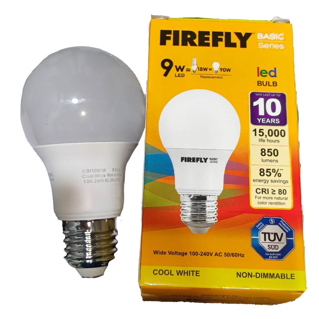 Firefly 9W LED Bulb E27 220V 4000K Cool White - EBI109CW | Shopee ...