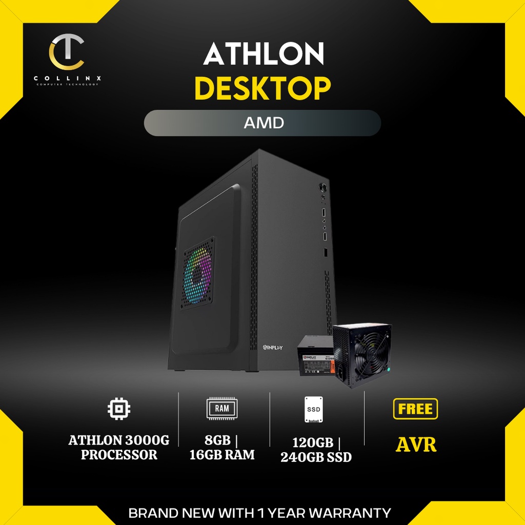 [ CHIEF BUILD ] AMD Athlon 3000G PC Desktop | Radeon Graphics | Ready ...