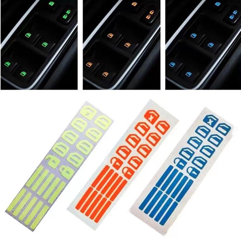 Car Button Luminous Sticker Car Sticker Car Accessories Interior Glow ...