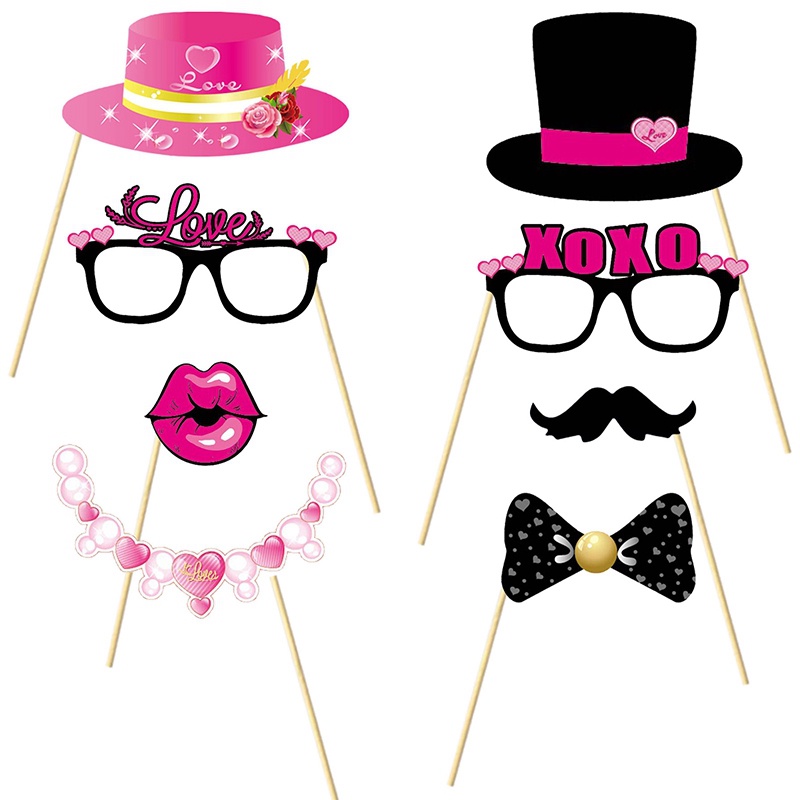 35Pcs Valentine's Day Photo Booth Props for Couple Family Valentine's ...