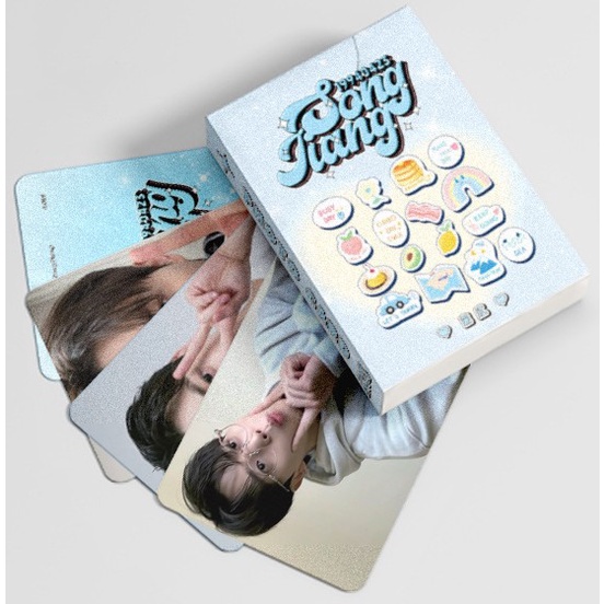 50-55pcs Song Kang Byeon Woo-seok laser Hologram Photocards Keyring Key ...