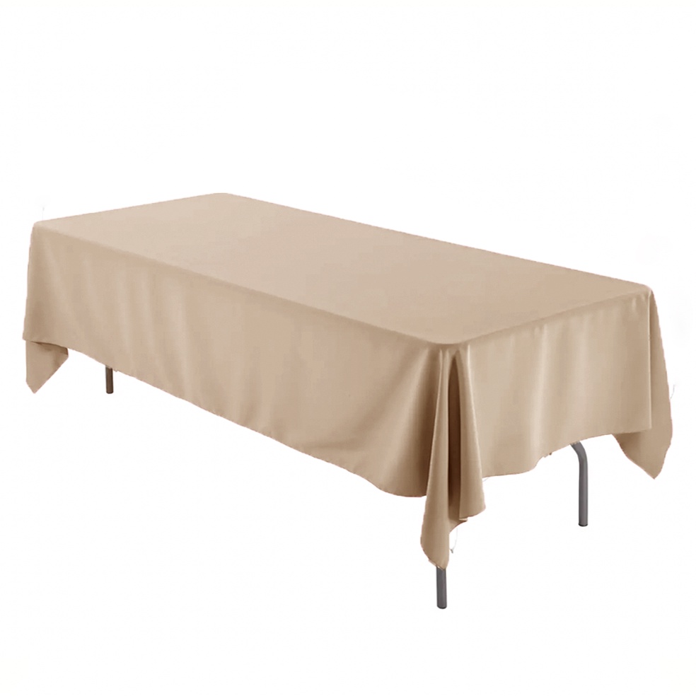 Plain Table Cloth Geena Wedding Rectangular Tablecloths Elegant Cover ...