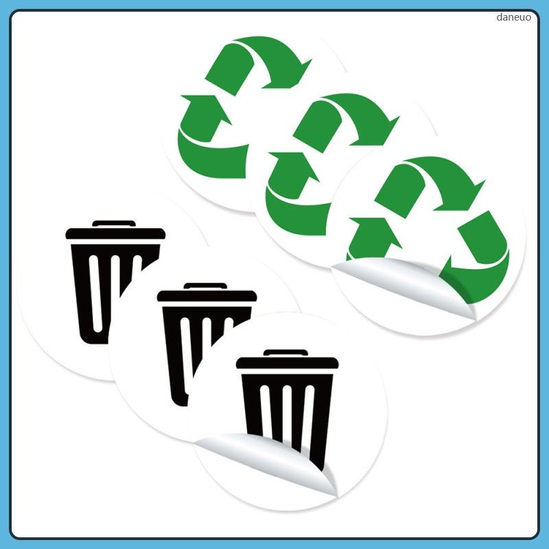 Garbage Can Sticker Classification Label Recycle Stickers Waste ...