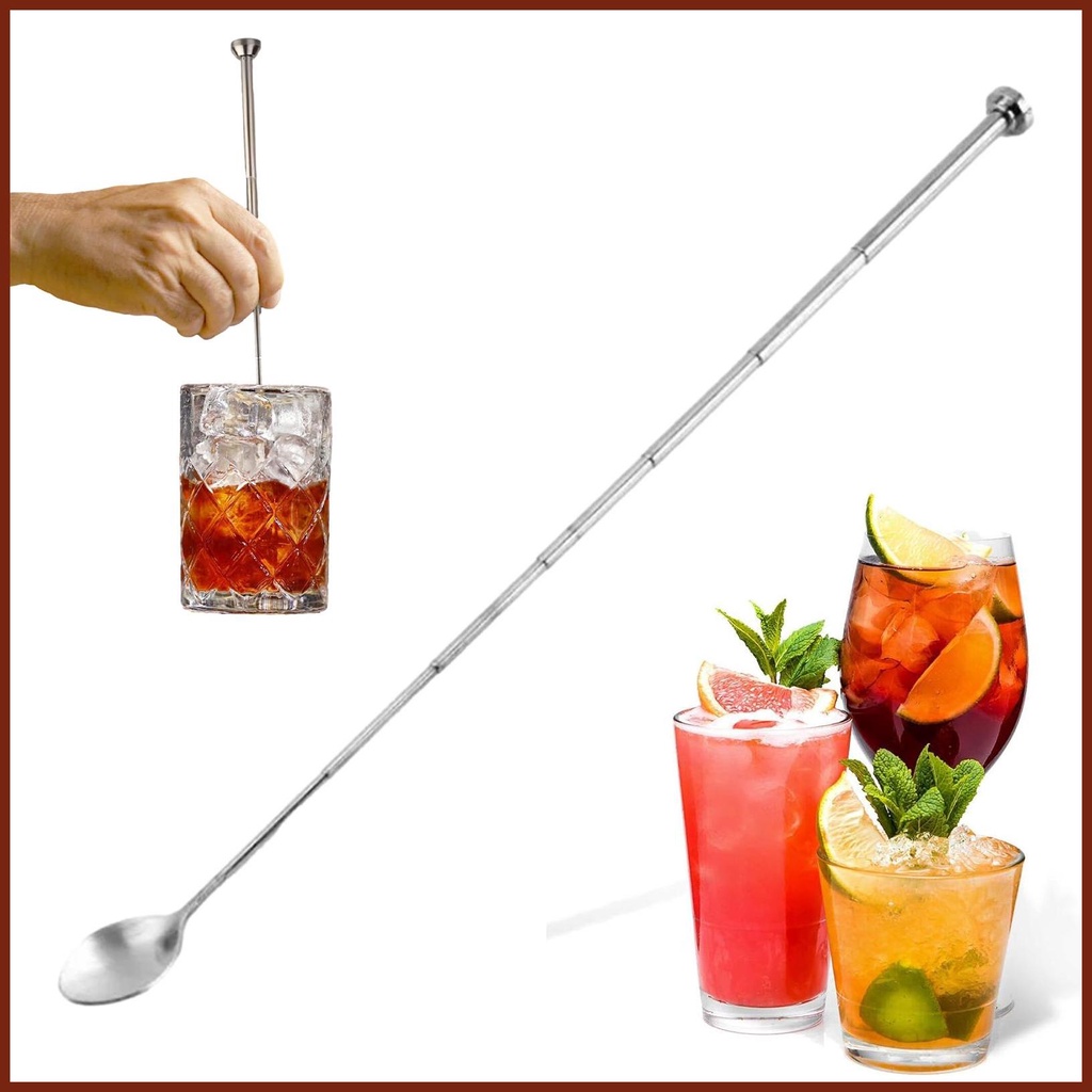 Long Spoons Extending Stainless Steel Spoon Long Handled and Extendable ...