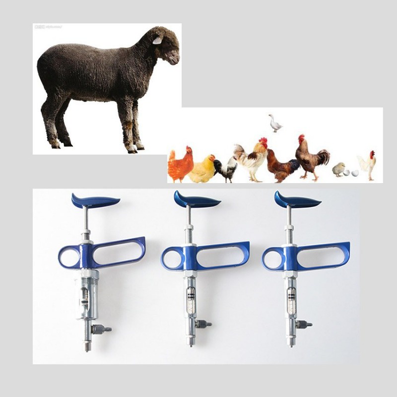 （COD）Automatic Continuous Syringe Adjustable Veterinary Syringe Vaccine ...