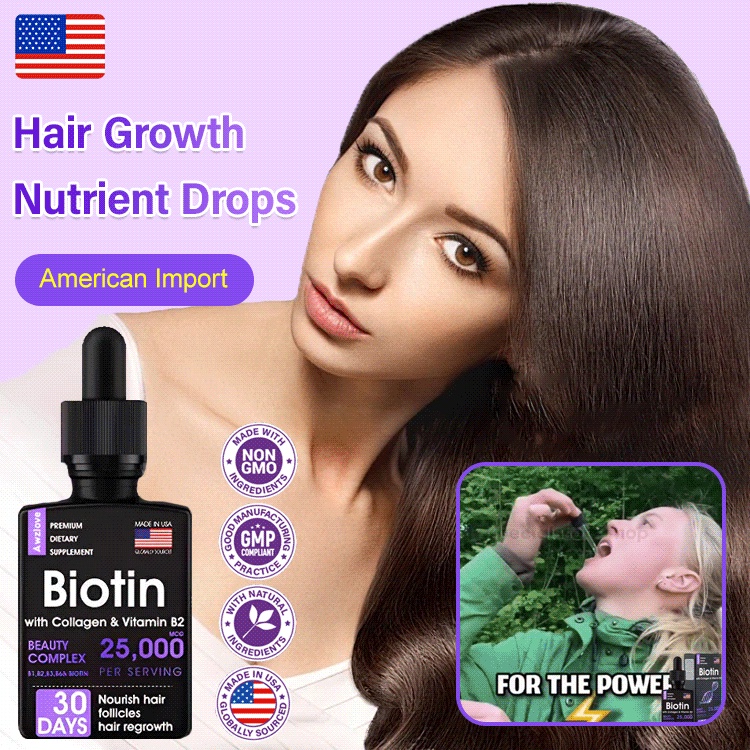 1 can of Biotin Hair Growth Vitamin Repair hair follicles nourish hair ...