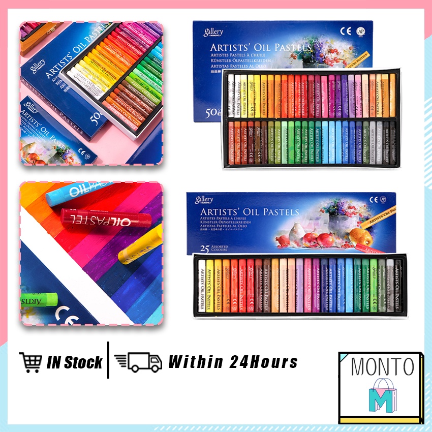 12/25/50 Colors Oil Pastel Crayon Set for Kid School Stationery Art ...