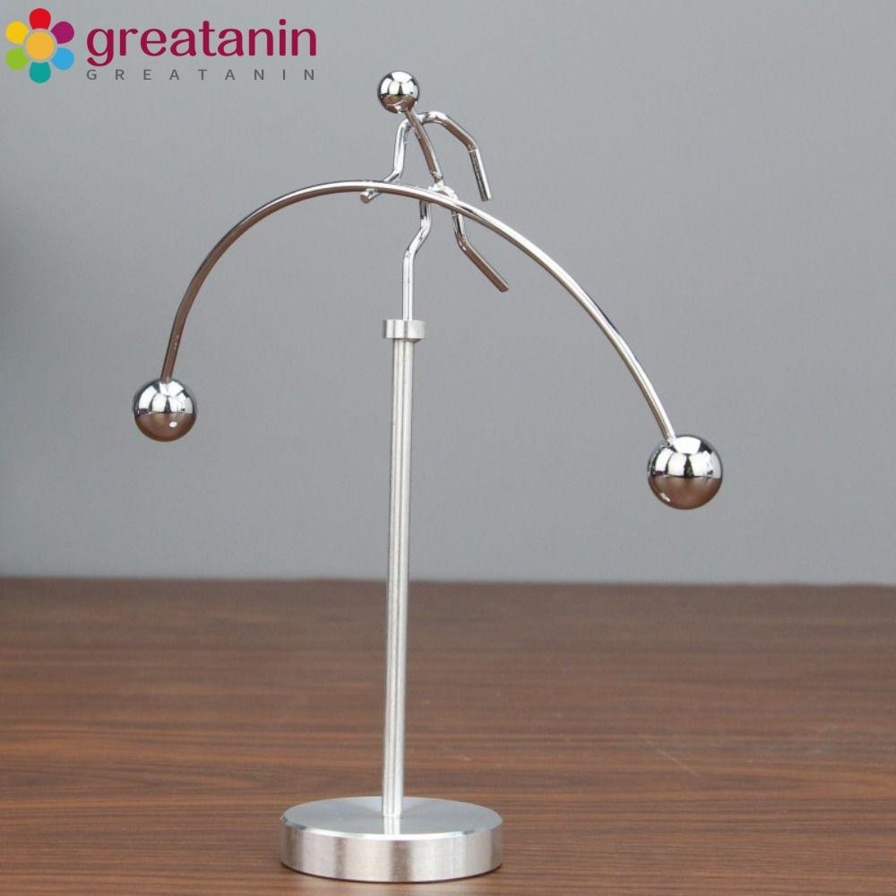 GREATANIN Balance Ball Toy, Stainless Steel Pendulum Cradle Balance ...