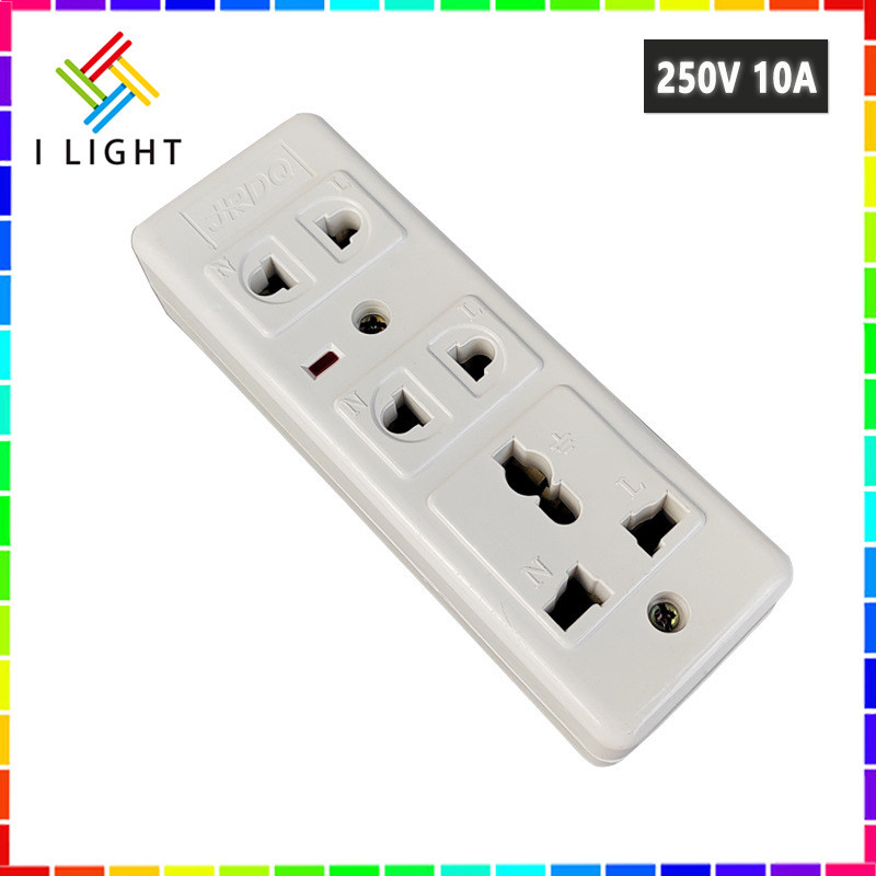 Extension Universal Socket 250V 10A Surface With Pilot Lamp,Hook（3 Gang ...