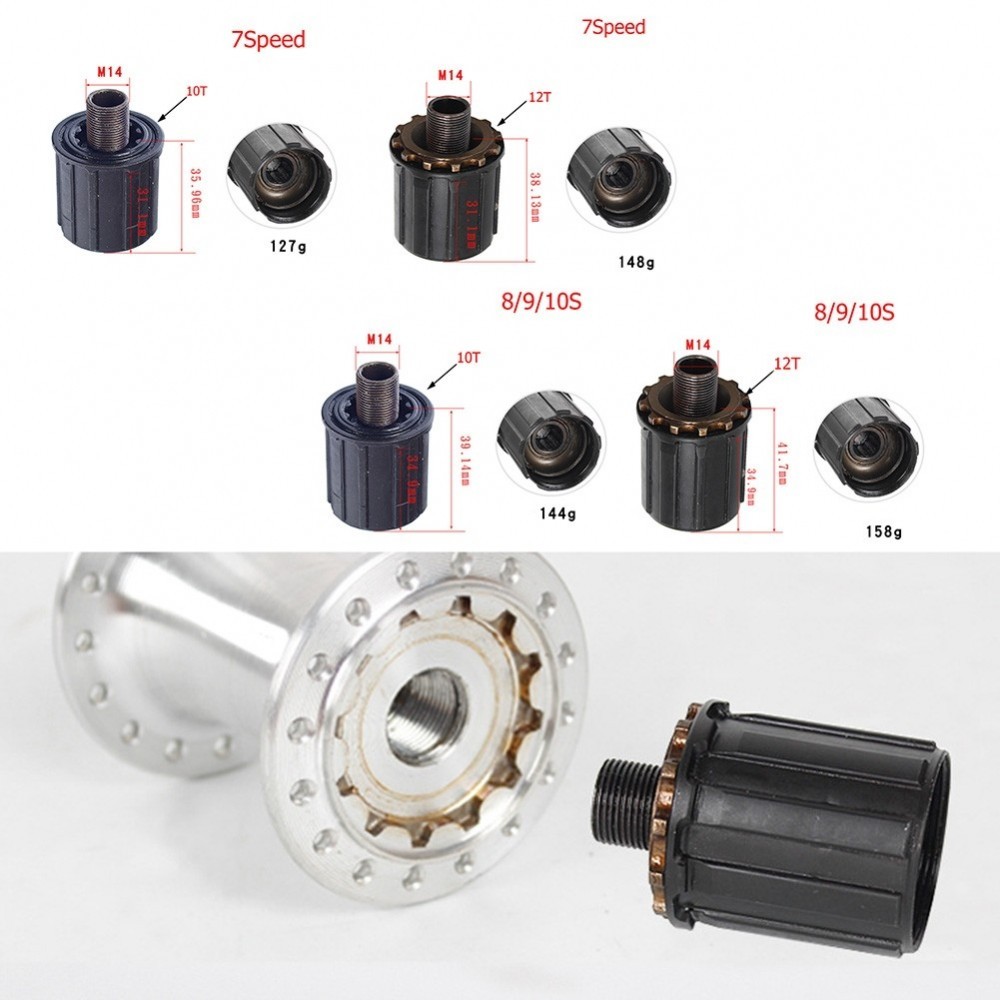 Smooth Gear Changes Black Steel Freehub Body for Shiman RM30/RM40/RM60 ...