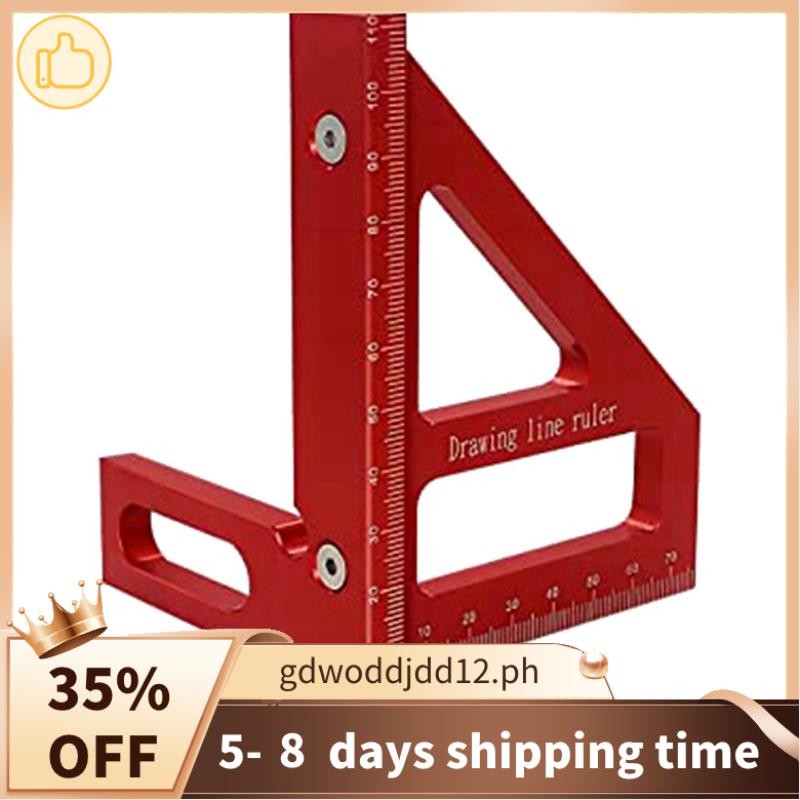 3D Multi-Angle Measuring Ruler 45/90 Degree Aluminum Alloy Drawing Line ...