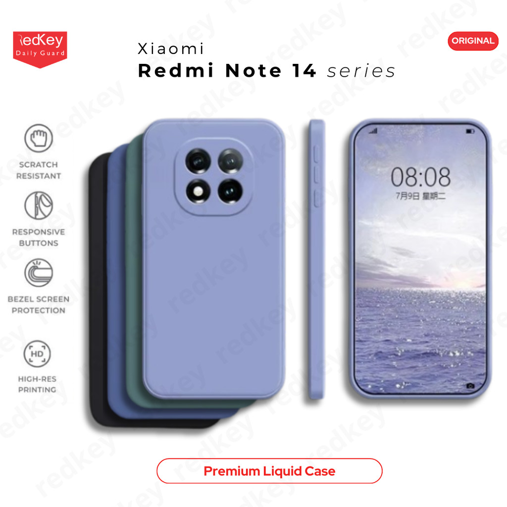 Case Redmi Note 14 Pro 5G Plus + Note 14 - Redkey Liquid Silicone ...
