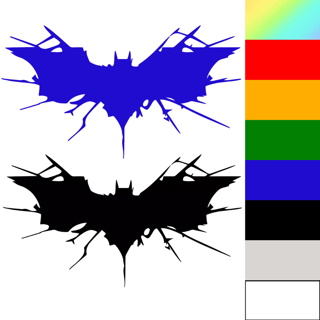 Radiation Batman Cartoon Silhouette Reflective Colorful Stickers Eight ...
