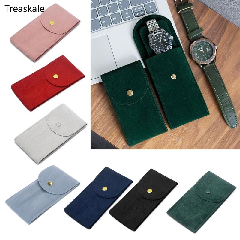 TREA Men Women Watch Travel for Case Portable Velvet Watch Storage Bag ...
