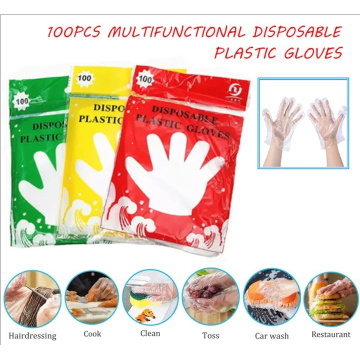 100Pcs/Pack Multifunctional Handling Disposable Kitchen Gloves Eco ...