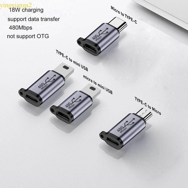 yin Usb-C to Mini USB MicroUSB Adapter Micro USB to Type-C MiniUSB ...