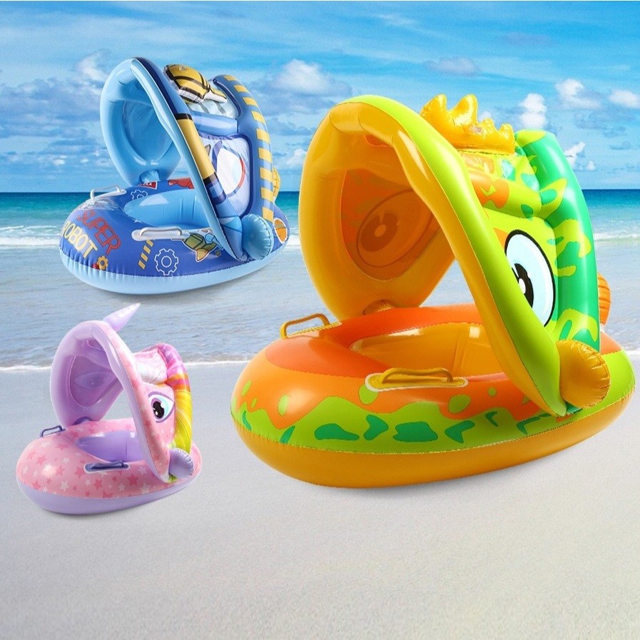 Anti-flip Baby Swimming Float with Handle 1-5 Years Old Round Float ...